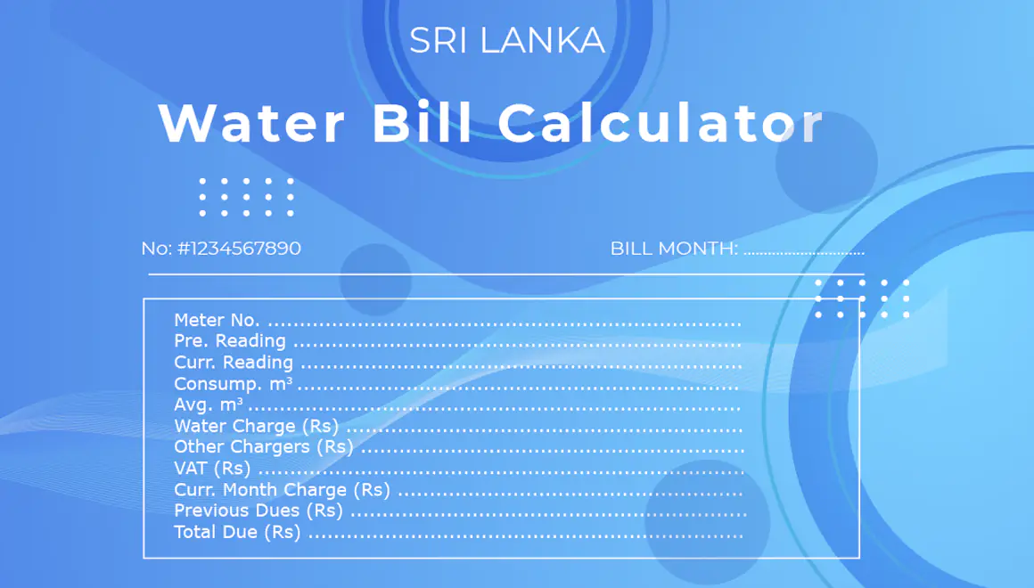 Water Bill Calculator: Simplifying Calculations - The Sri Lanka