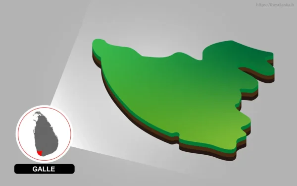 Galle District 3D Map - The Sri Lanka