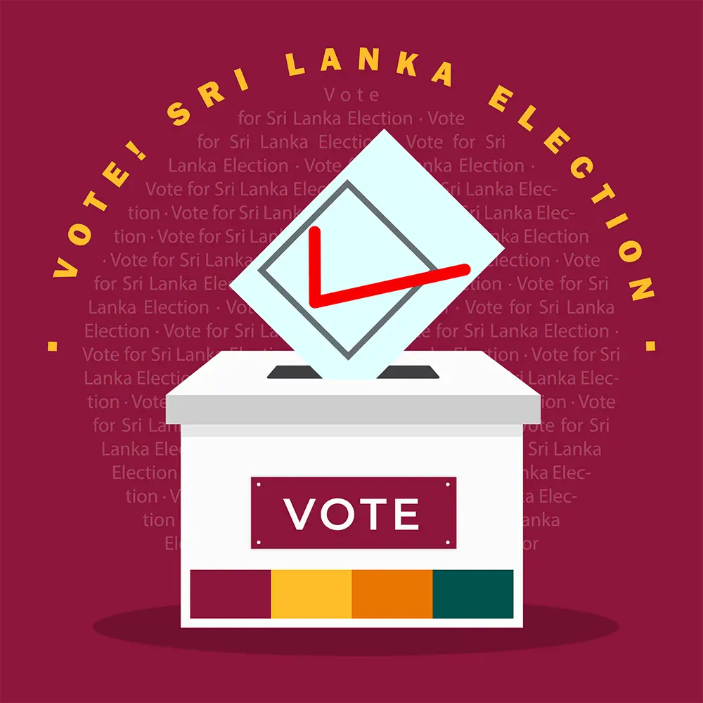 Vote! Sri Lanka Election – Ballot Box Vector - The Sri Lanka