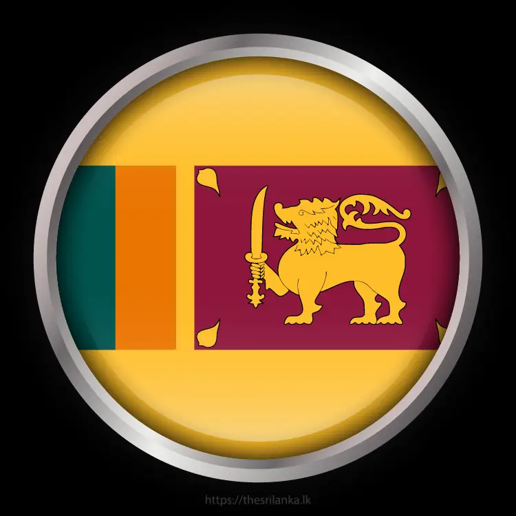 Sri Lanka Flag Button Badge - The Sri Lanka